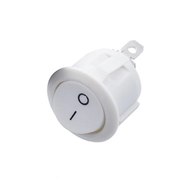 10PCS 12V-ROUND ROCKER Switch ON/OFF 2-Pin SPST Camper Van Caravan ...