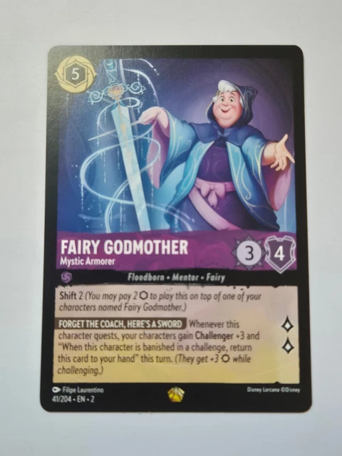 CARTE DISNEY LORCANA Chapitre 2 Fairy Godmother 41/204 LGD TCG Neuve Anglais EUR 6,90 - PicClick FR