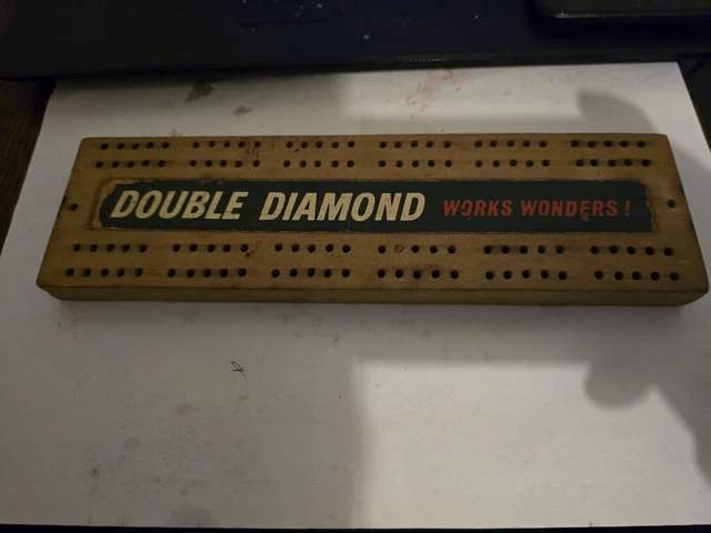 VINTAGE DOUBLE DIAMOND Cribbage,Dominos Peg Board. £9.99 - PicClick UK