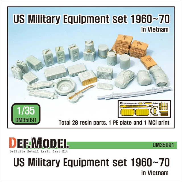 DEF MODEL 1/35 Vietnam War US Military Equipment set 1960-70 $50.95 ...