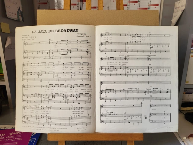RARE PARTITION MICHEL Sardou " La Java De Broadway " Edition Jare 1977 ...