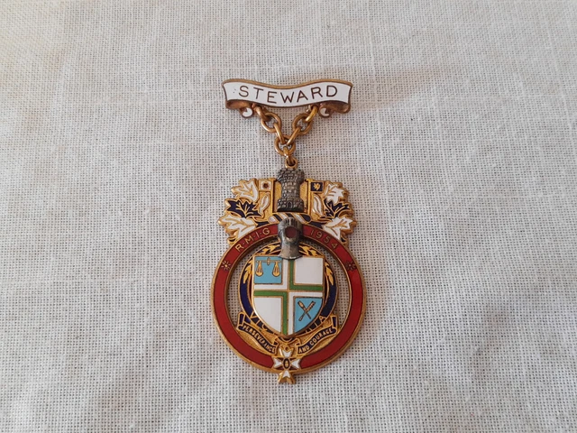 ROYAL MASONIC INSTITUTION For Girls 1954 Steward Enamel Medal Badge ...
