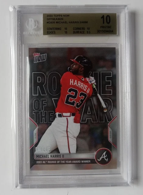 CARTE RECRUE DE L'année Michael Harris Ii Bgs 10 2022 Topps Maintenant ...