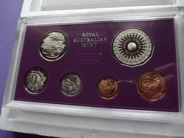 1977 ROYAL AUSTRALIAN Mint Jubilee Proof Coin Set Queen Elizabeth Coin ...
