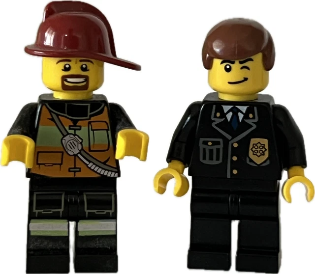 LEGO LEGO FIREFIGHTER AND POLICE OFFICER minifigs MINIFIGURES ...
