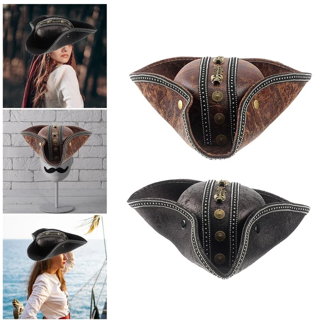 PIRATE HAT HEADBAND with Tricorn for Halloween Costume or Cosplay Party ...