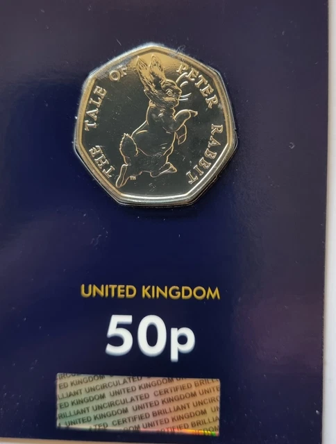 2017 UK PETER Rabbit 50p Coin CERTIFIED BU BUNC Change Checker Carded £ ...