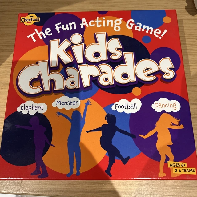 CHARADES, FOR KIDS Family Board Picture Mime Acting Game By Cheatwell ...