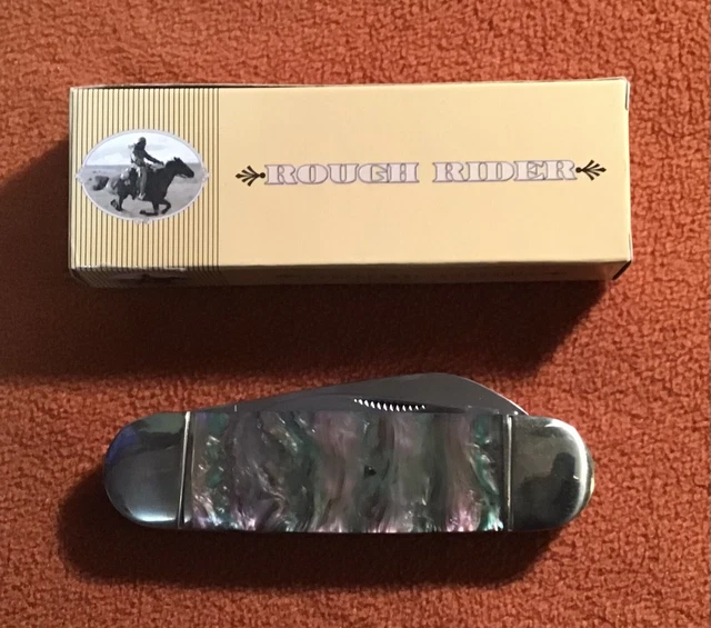 VINTAGE ROUGH RIDER RR 352 Imitation Abalone Sunfish Knife $19.99 ...