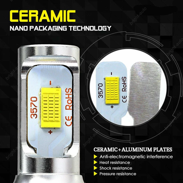 FOR INFINITI G35 2003 2004 2005 6000K White LED Headlight Bulbs High ...
