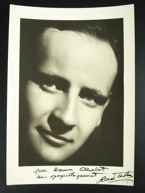 AUTOGRAPHE DE L'ACTEUR RENE TALBA à L Chabot 1930 La voix du métal Les ...