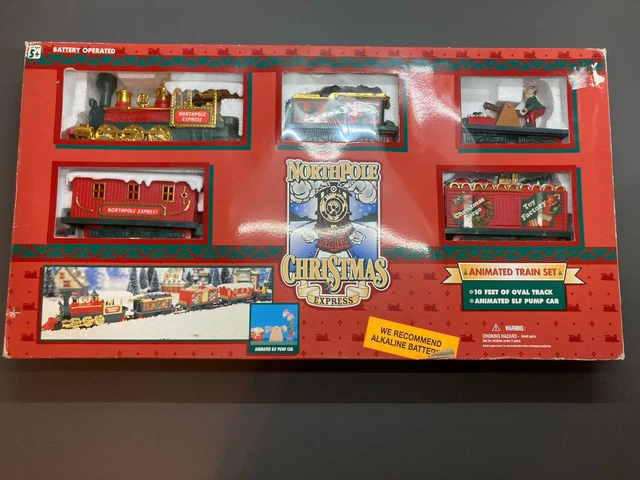 NORTH POLE CHRISTMAS Express Animated Musical Train Set Vintage MIB ...