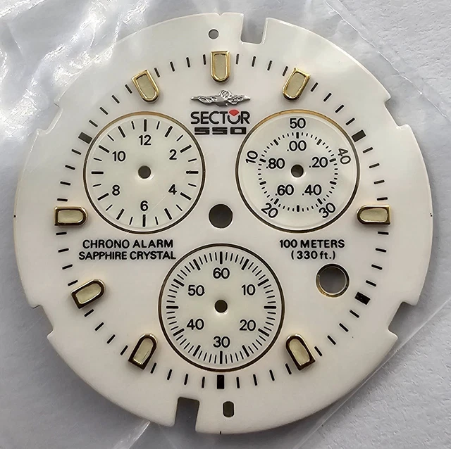 NOS SECTOR 550 chronograph alarm esfera sphere 5215326060 dial watch ...