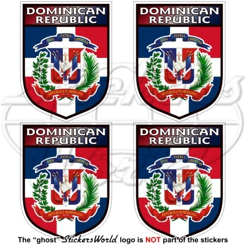 REPUBBLICA DOMINICANA SCUDO Adesivi República Dominicana 50mm(2 ...