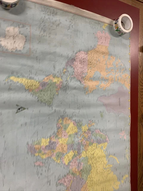 COLORPRINT MAP OF the world american map corporation 2003 36” X 54” £10 ...