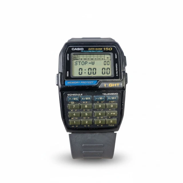 RARE VINTAGE CASIO Databank 150 Calculator Dbc-150 Men's Watch New ...