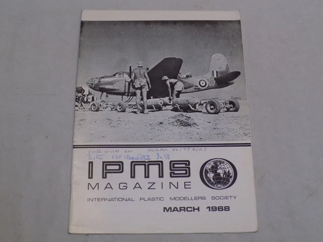 IPMS MAGAZINE MAR 1968 International Plastic Modellers Society Focks ...