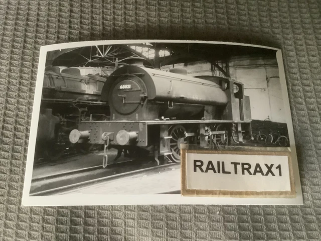 RAILWAY STEAM PHOTOGRAPH - 68021 Inside West Hartlepool Shed. (Vintage ...