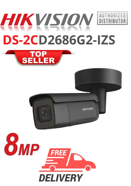 CAMÉRA RÉSEAU HIKVISION DS-2CD2686G2-IZS NOIRE 4K AcuSense Varifocal ...