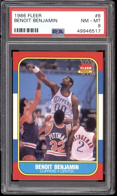 BENOIT BENJAMIN PSA 8 1986 Fleer Basketball #8 Carte Recrue Rc 6517 EUR ...