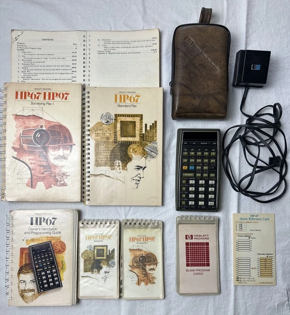 WORKING HP-67 SURVEYING Calculator Standard Surveying Pac Power Handbook Case ++ £614.63 ...
