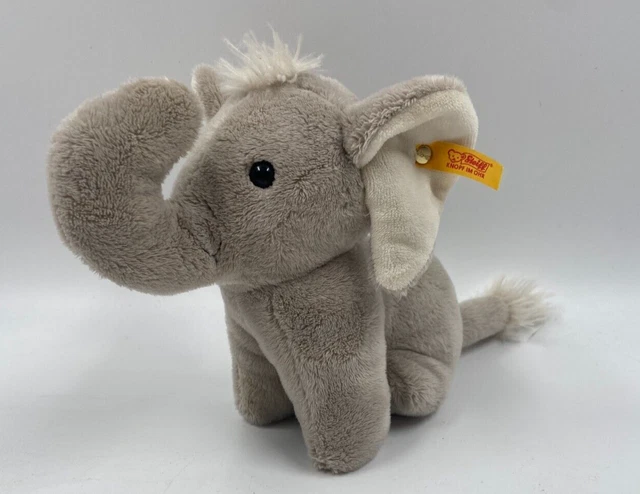 STEIFF ELEFANT 077135 grau Stofftier Plüschtier Kuscheltier ca. 14 cm ...
