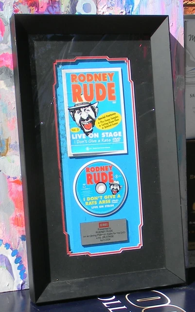 VINTAGE EMI RODNEY Rude Live April 2004 Framed Platinum Presentation ...
