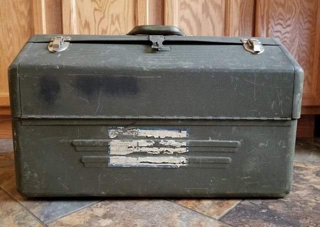 VINTAGE US MILITARY Issue Cantilever Tool Box Large £79.37 - PicClick UK