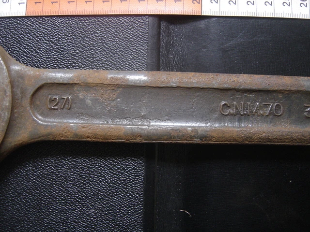 ANCIENNE GROSSE CLE Clef plate SAM Bricolage Dépannage Outillage ...