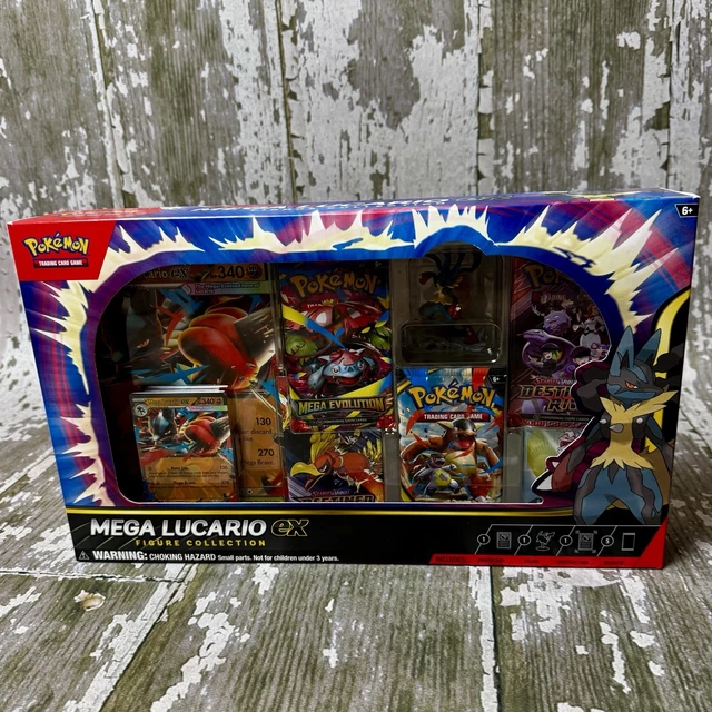 POKEMON TCG MEGA Lucario ex Premium Figure Collection Box sigillato in ...
