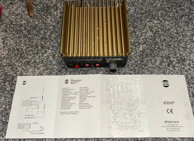 ZETAGI B300P POWER Amplifier 200W AM/FM/400W SSB £201.42 - PicClick UK