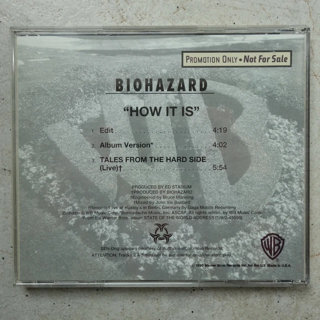 BIOHAZARD HOW IT Is CD Europe Warner Bros. 1994 single 9362417502 EUR 6 ...