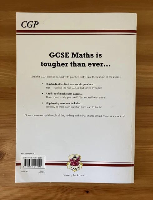 GCSE MATHS REVISION Workbook & Flashcards - AQA CGP £5.99 - PicClick UK