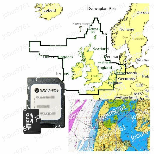 2025 NAVIONICS+ PLUS microSD SD Chart Card Maps UK-GB,Ireland,Holland ...