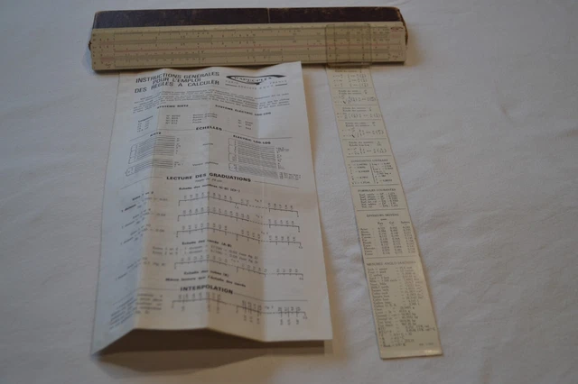 ANCIENNE REGLE A Calcul Graphoplex Rietz 620 D Complete EUR 35,00 ...