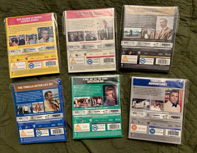 JAMES BOND 4K UHD Movie Bundle / Sean Connery Full Set with slipcovers ...