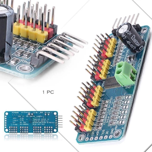 PCA9685 16-KANAL-12-BIT-PWM-SERVOMOTORTREIBER I2C-MODUL Arduino-Roboter ...