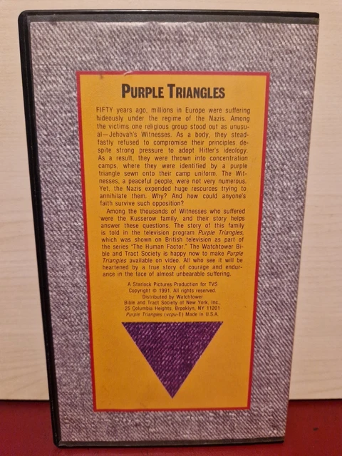 PURPLE TRIANGLES - Jehovah's Witnesses - PAL VHS Video Tape (A266) £3. ...