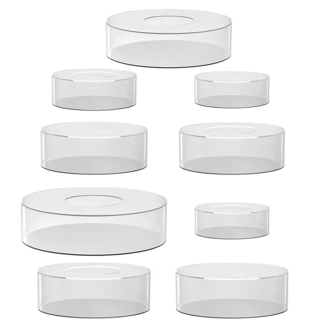 CLEAR ACRYLIC FILLABLE Cake Stand Cake Display Stand Flower Holder ...