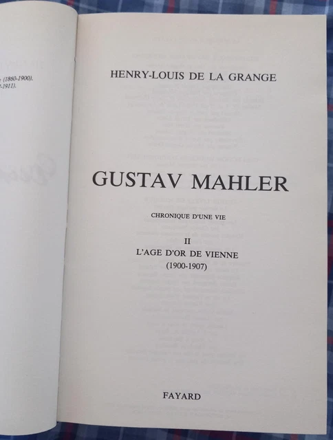 RARE ! GUSTAV Mahler par Henri-Louis de La Grange - Tome 2 - Editions ...