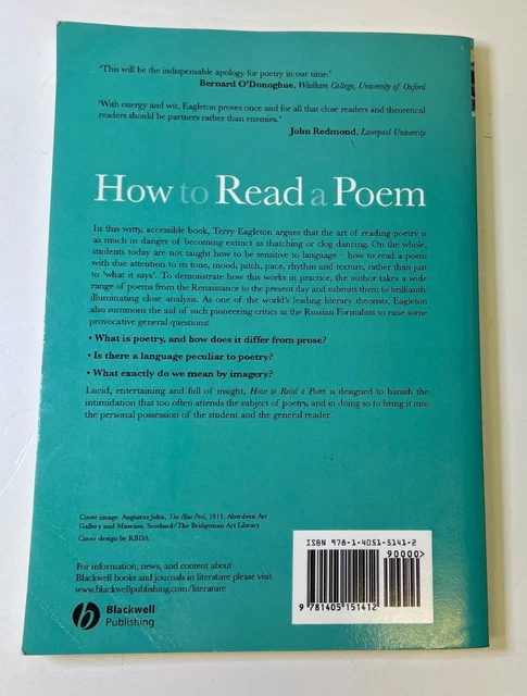 HOW TO READ a Poem by Terry Eagleton £5.69 - PicClick UK
