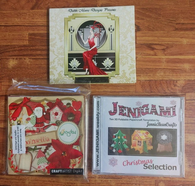 CRAFT ARTIST DIGIKIT CD ROMs Christmas designs, pack of 5 plus two ...