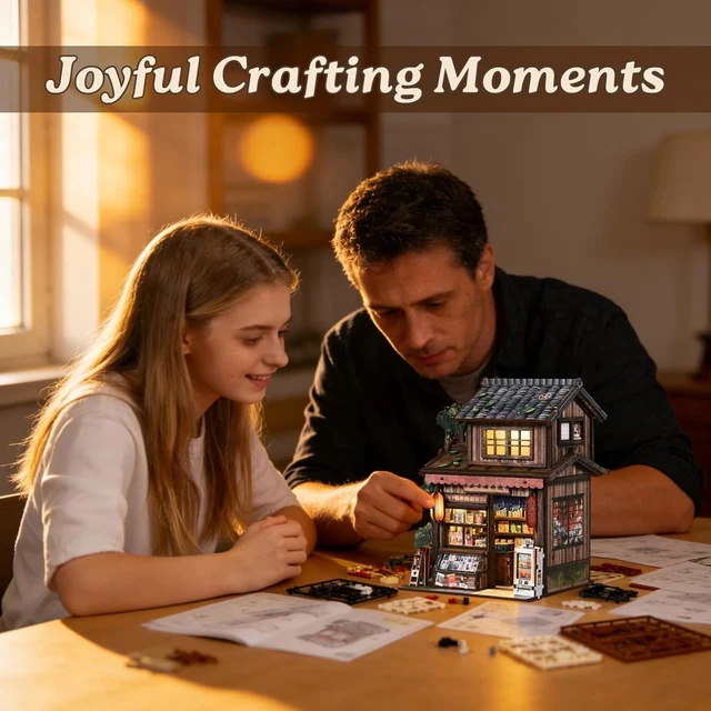 JAPANESE KASUGA GROCERY Store Book Nook Kit, DIY 3D Wooden Puzzle with ...