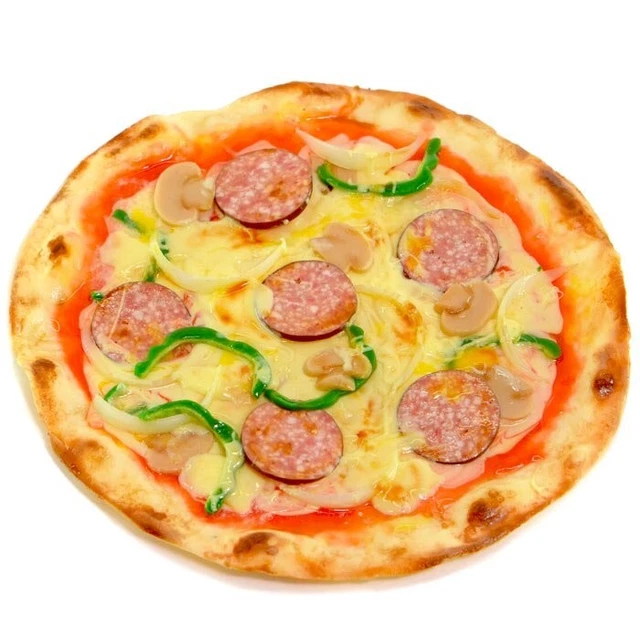 FAUX FOOD SAMPLE Sausage Pizza D9.4" Fake Display Prop Japanese ...