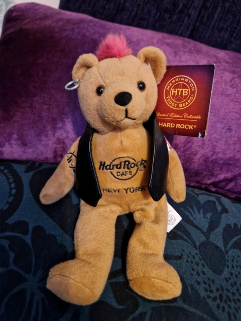 PRE-OWNED WITH TAG HARD ROCK CAFE 2010 NEW YORK PUNK ROCK BEAR Plush ...