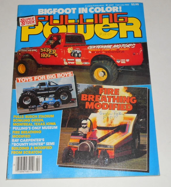 VINTAGE PULLING POWER Monster Truck Magazine February 1985 $56.25 ...