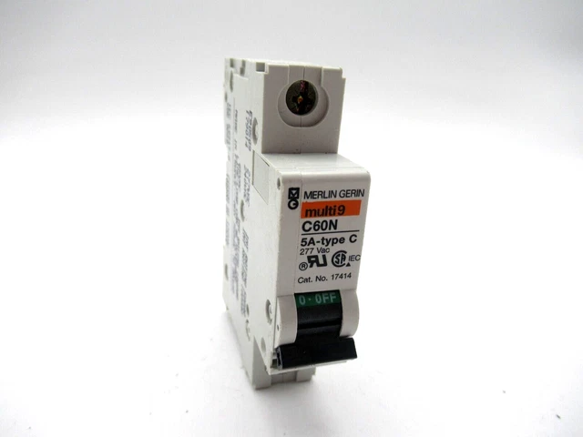 MERLIN GERIN DISJONCTEUR 17414 5A-Type C Disjoncteur Multi9 C60N Neuf EUR 36,91 - PicClick FR