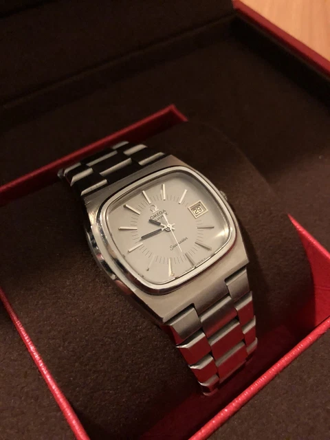 OMEGA VINTAGE SEAMASTER TV Square Speedmaster Chronograph Cal 1342 70s ...