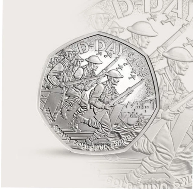 D-DAY 80TH ANNIVERSARY 50p BUNC Coin in Pouch £8.70 - PicClick UK