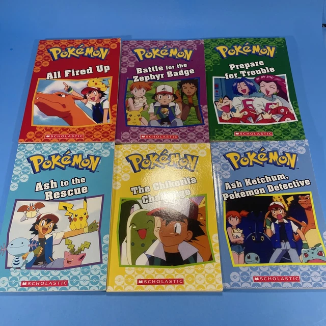 POKÉMON SCHOLASTIC CHAPTER Books Set Of 6 Soft Cover Ash Pikachu ...